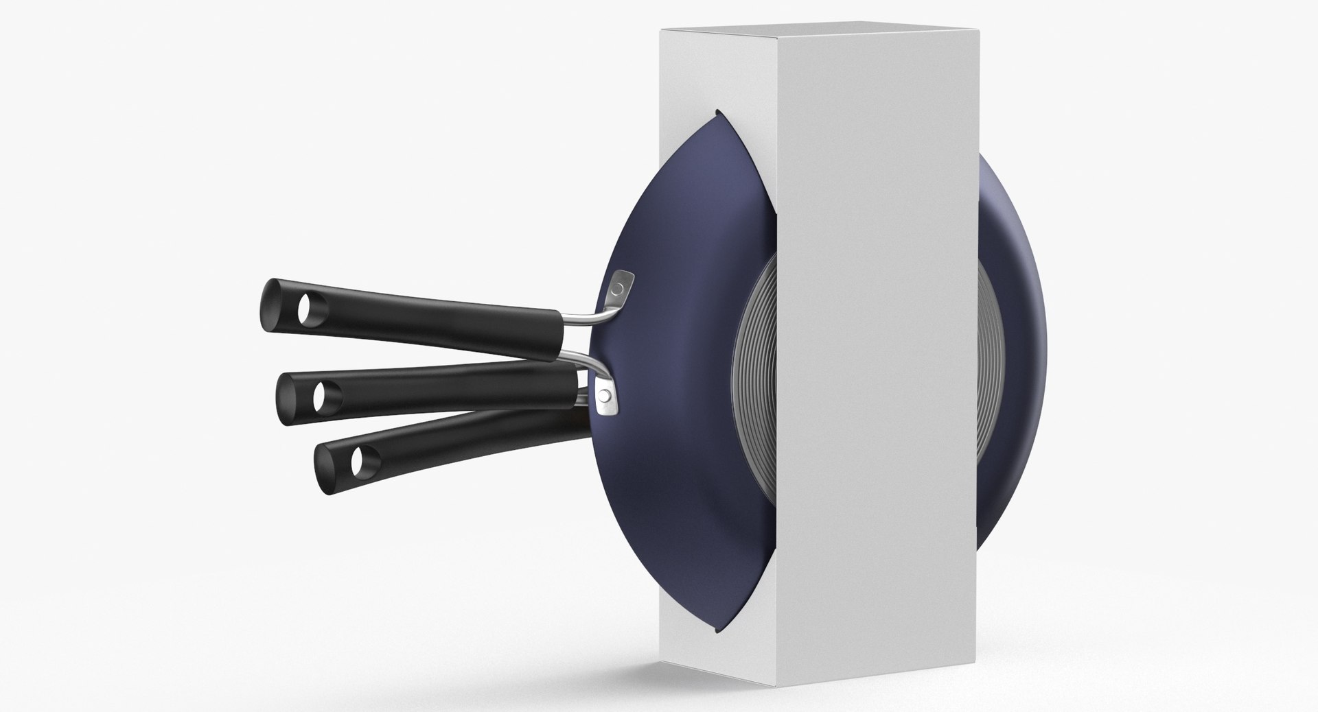 3D Cook Pans Type 01 Pack Blue Blank And Generic Label - TurboSquid 2154356