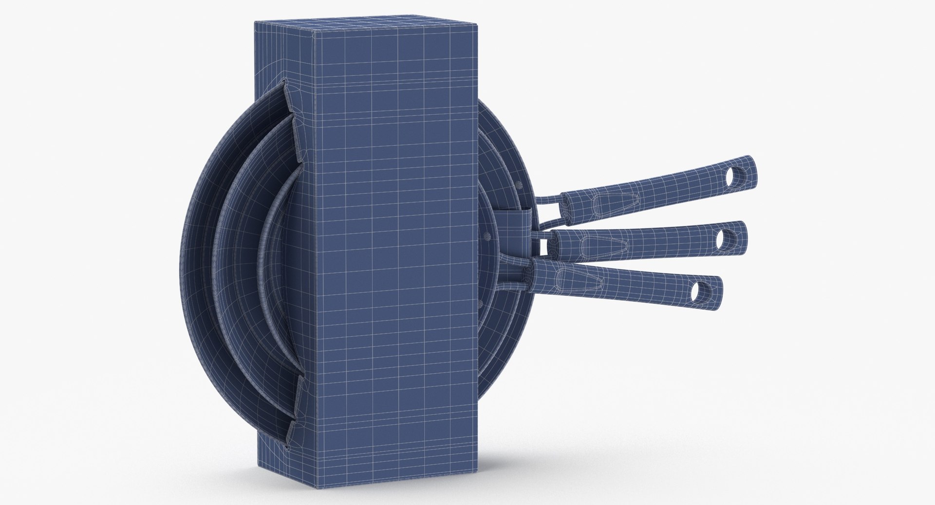 3D Cook Pans Type 01 Pack Blue Blank And Generic Label - TurboSquid 2154356