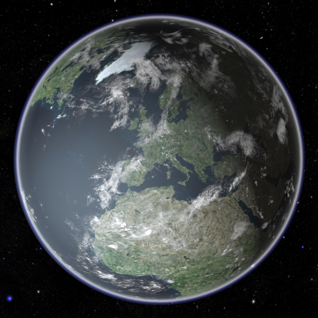 3d Earth 512k Clouds