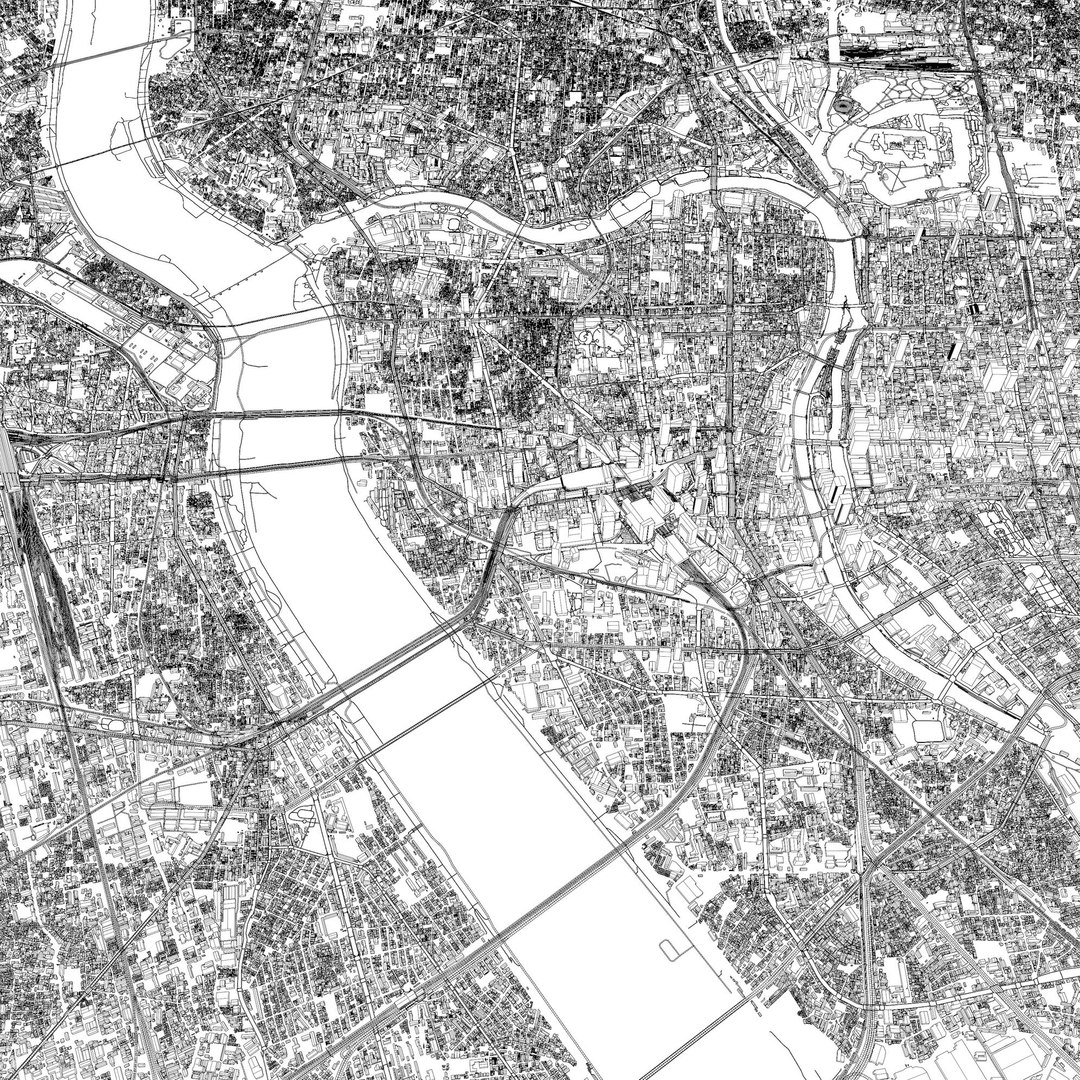 3D Osaka - Yodo River Japan - City And Urban - TurboSquid 2224774