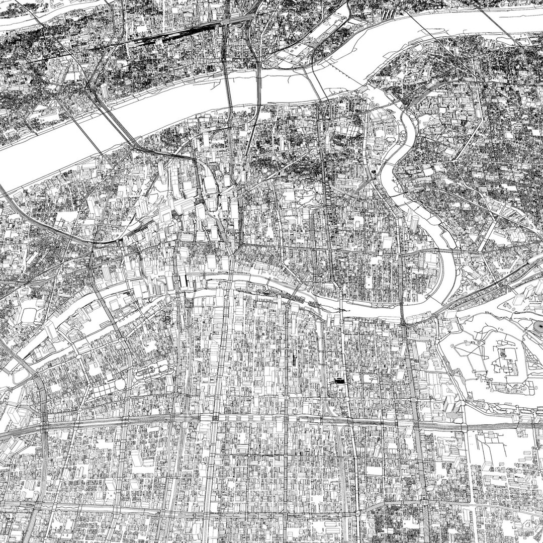 3D Osaka - Yodo River Japan - City And Urban - TurboSquid 2224774