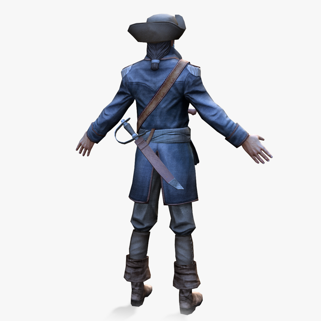 3d model pirate lord real-time