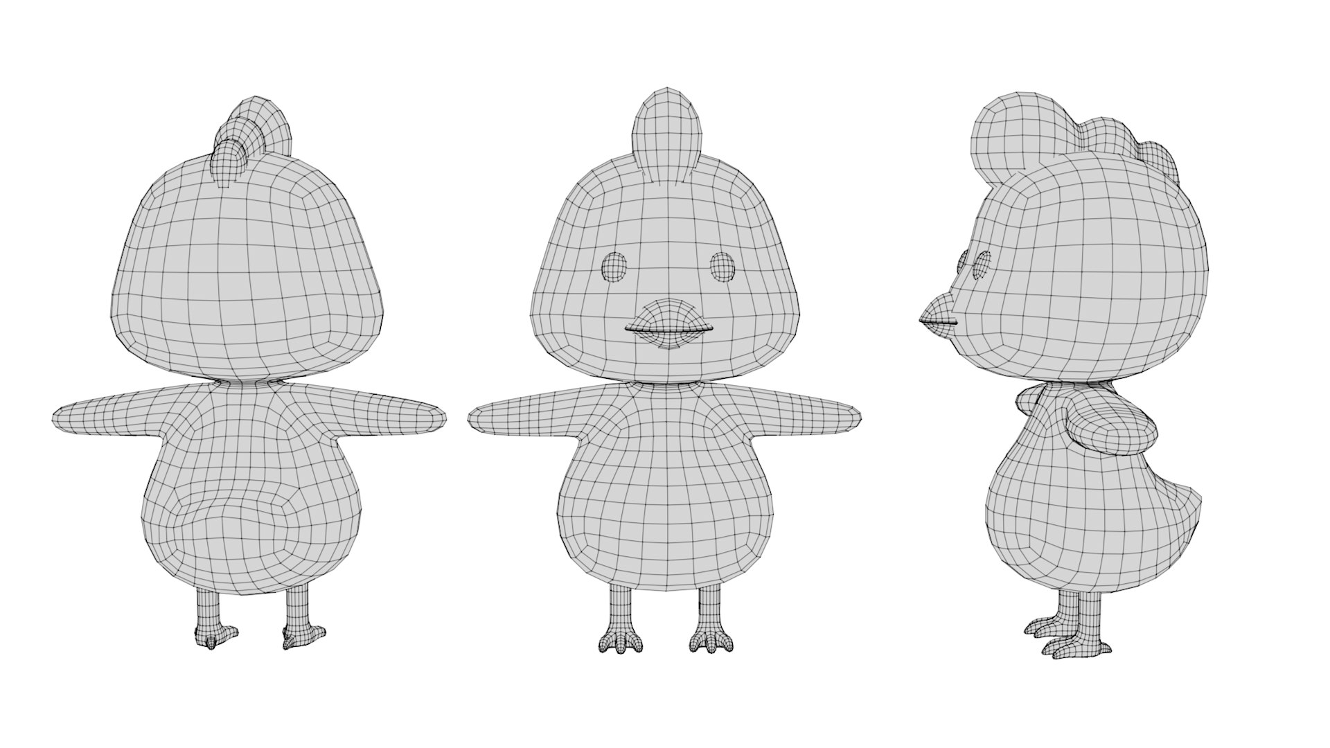 3D Model Rigged Cartoon Chicken - TurboSquid 2194975