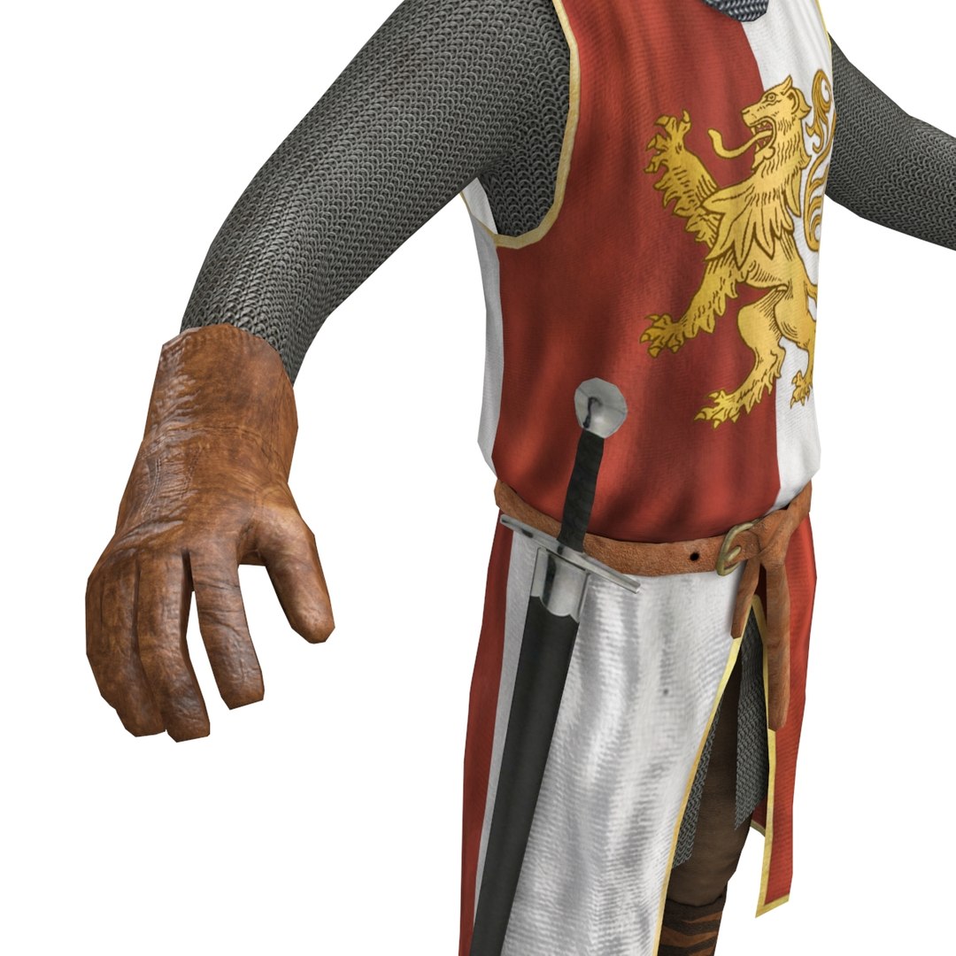 3d model rigged medieval knight