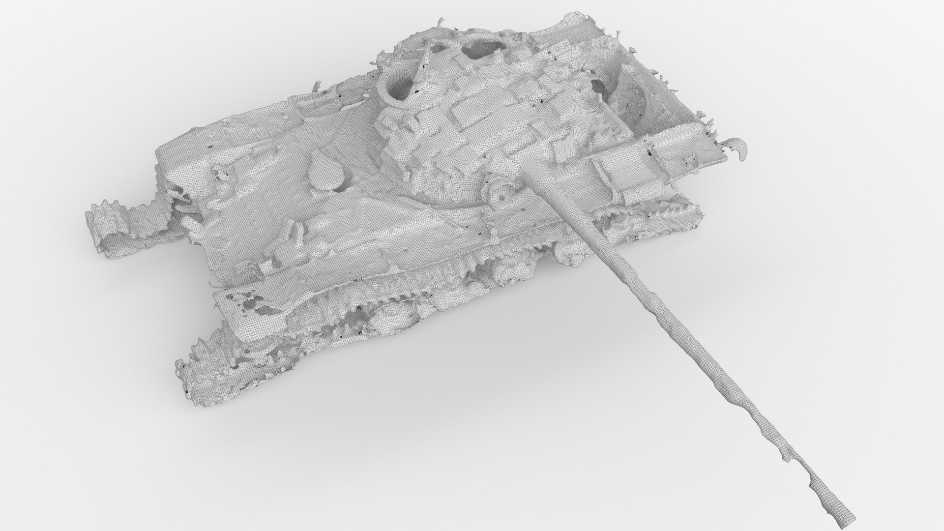 3D Burned Tank Wreck - TurboSquid 2089515
