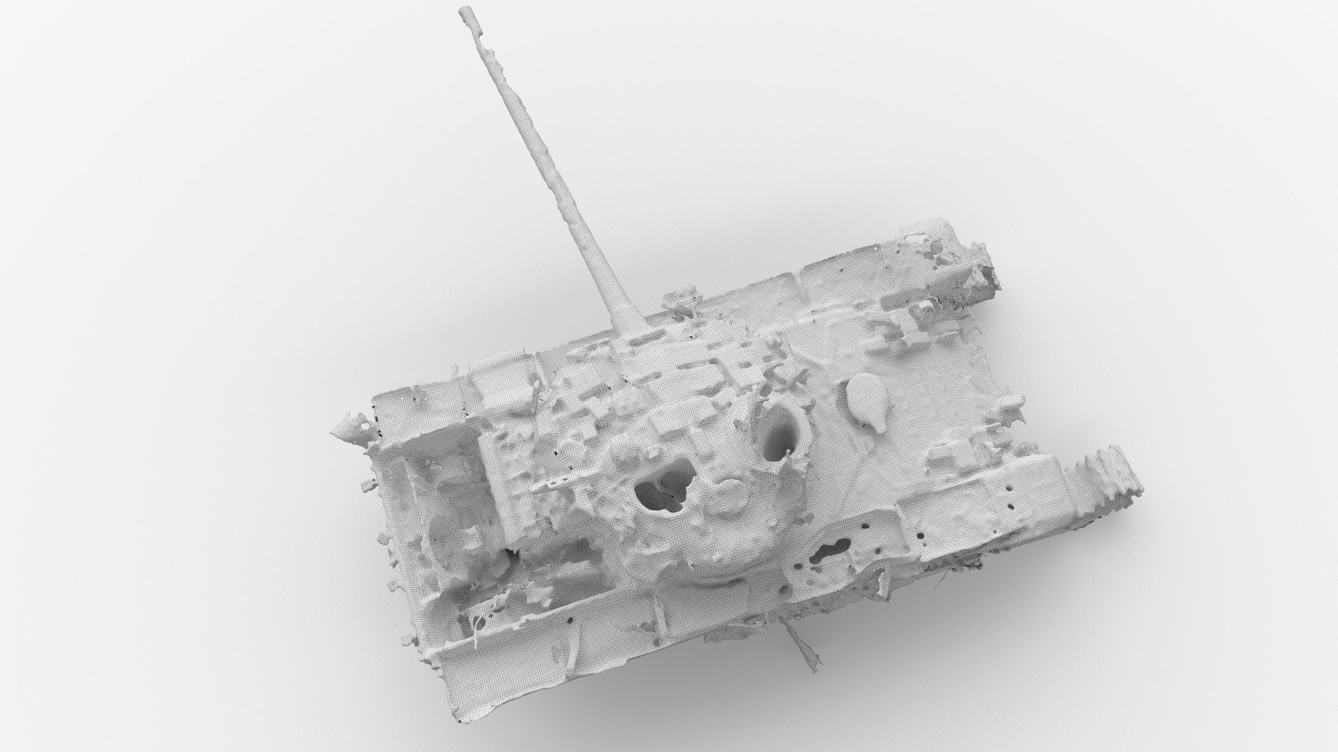 3D Burned Tank Wreck - TurboSquid 2089515