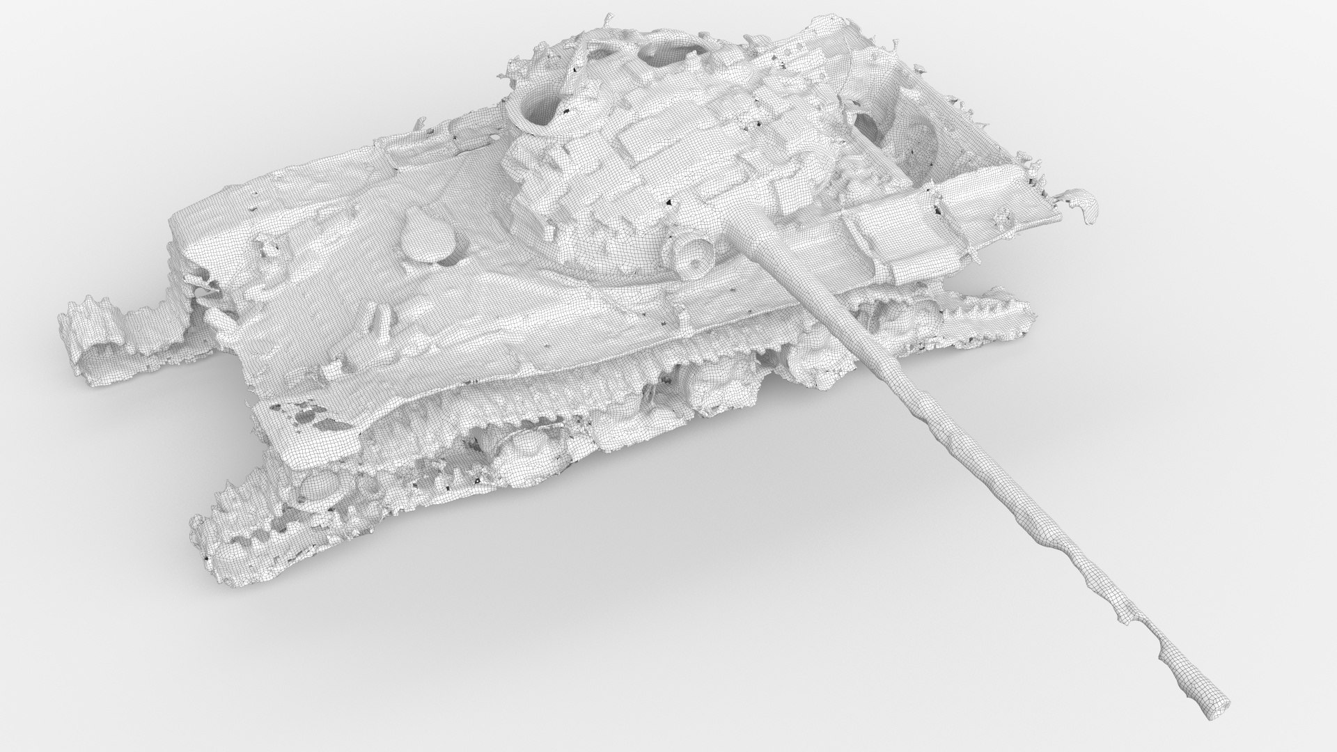 3D Burned Tank Wreck - TurboSquid 2089515