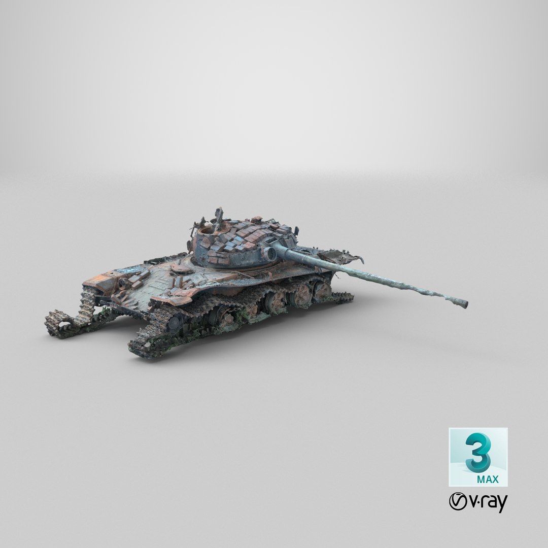 3D Burned Tank Wreck - TurboSquid 2089515