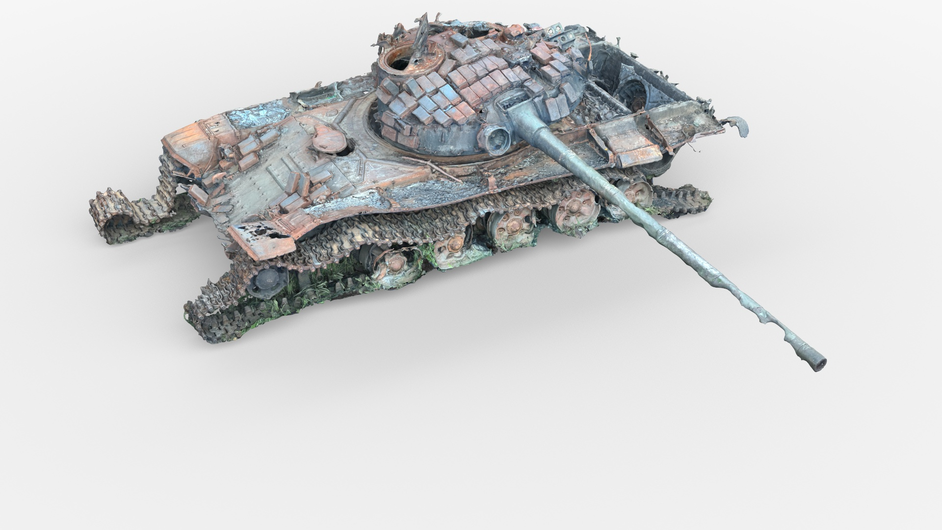 3D Burned Tank Wreck - TurboSquid 2089515