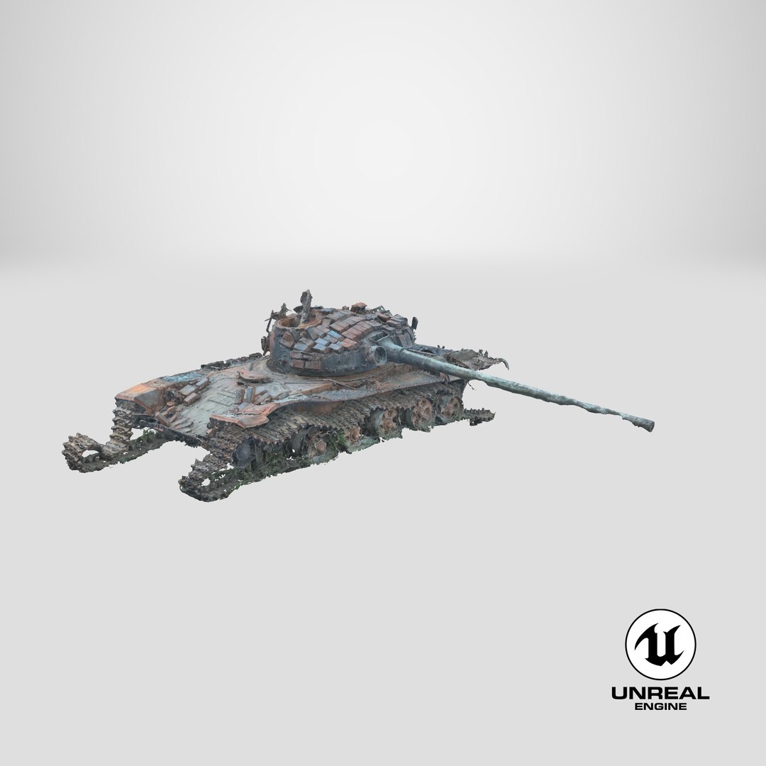 3D Burned Tank Wreck - TurboSquid 2089515