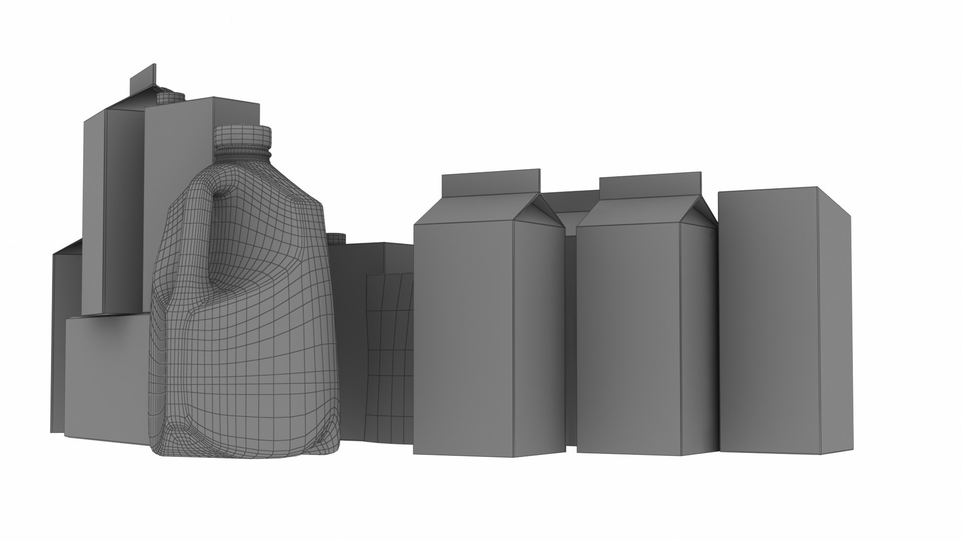 3D Model Milk Products 16 In 1 - TurboSquid 2374340
