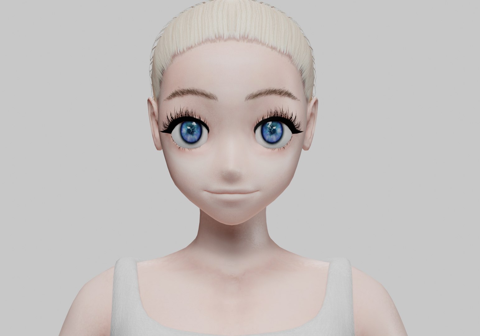 Cute Cartoon Girl V21105 3D Model - TurboSquid 2270691
