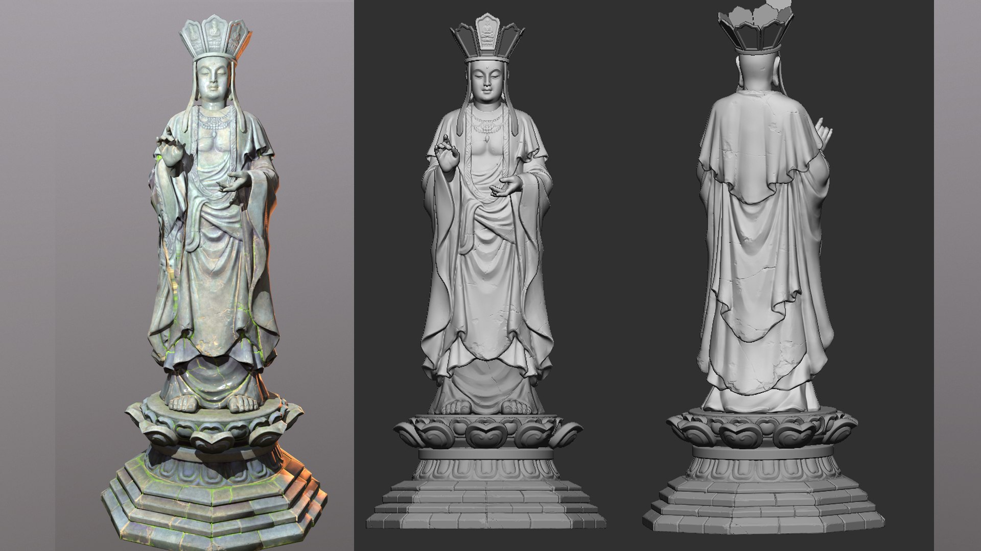 3D Model Pbr Asian Buddha Statue - TurboSquid 1745302