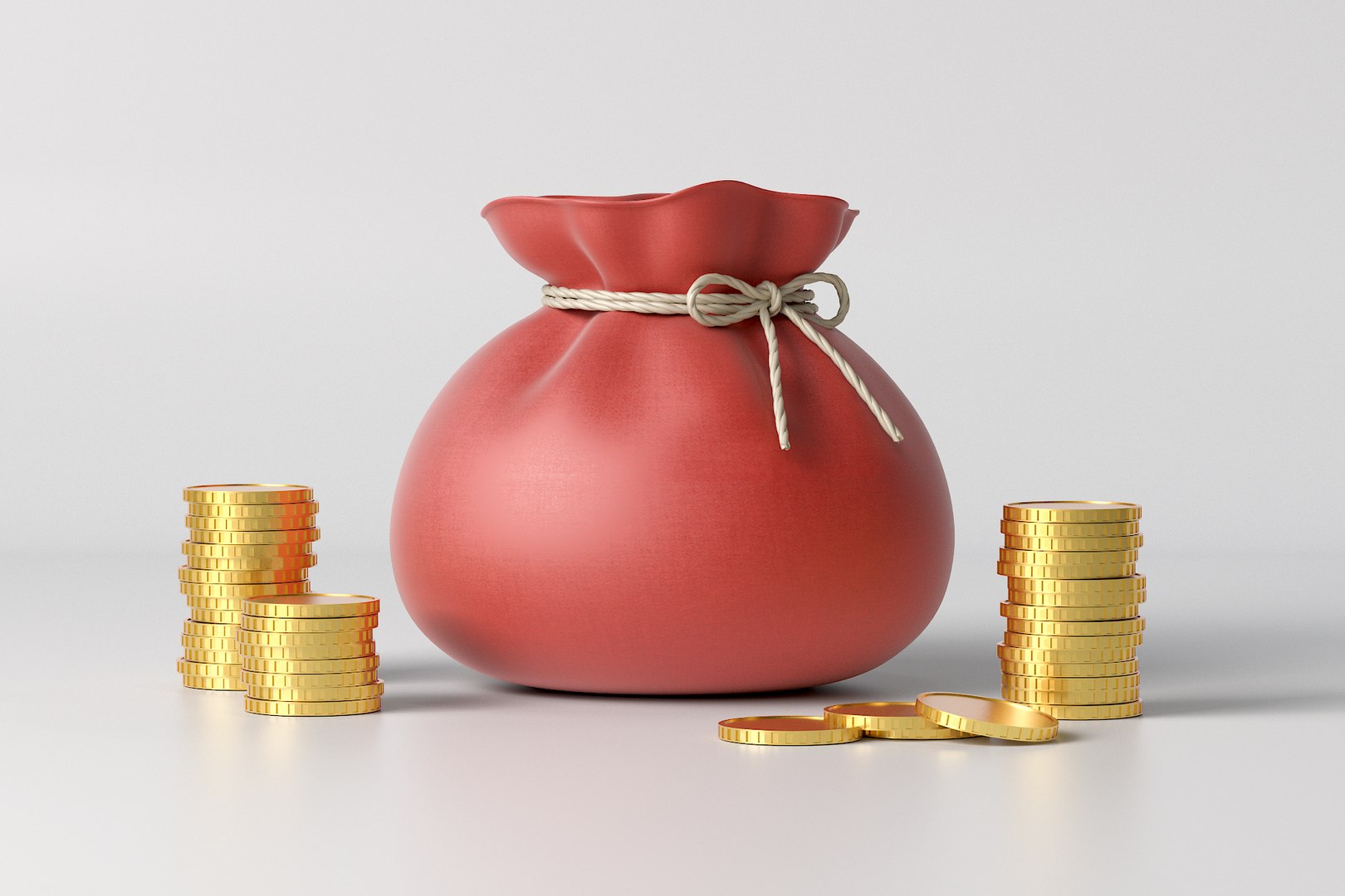 3D Money Coin Sack - TurboSquid 1698467