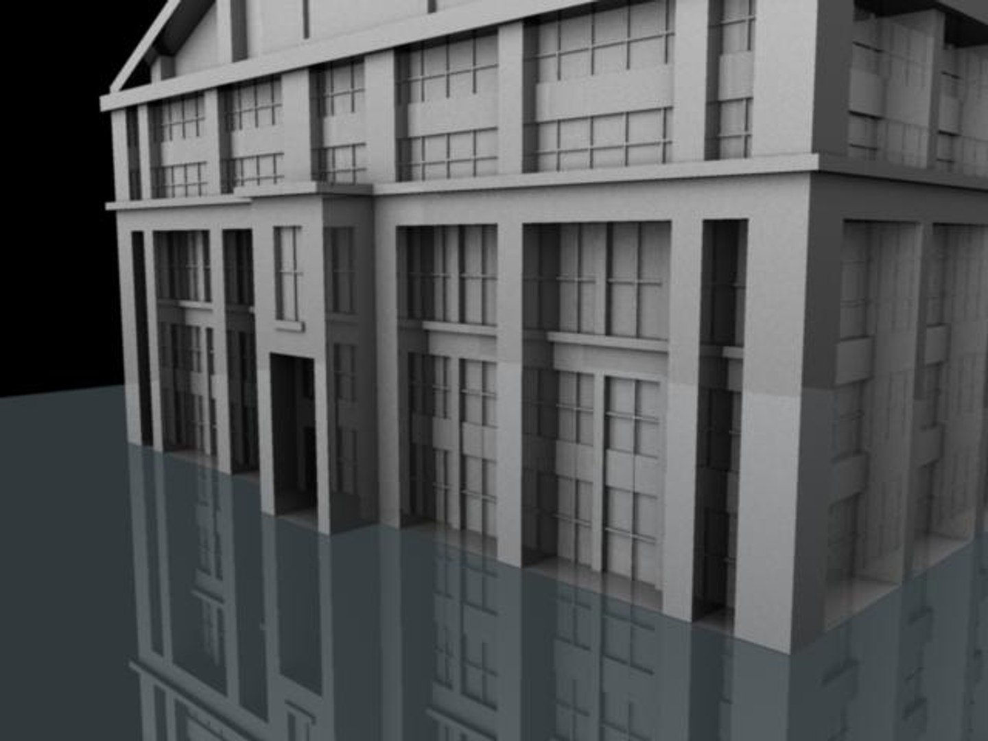 3d Model Downtown City Hall Building