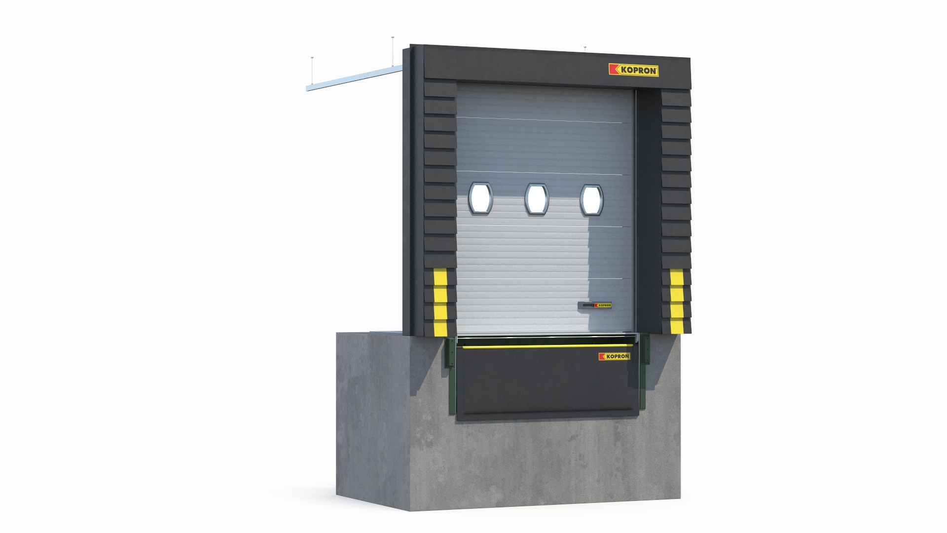 3D Kopron Retractable Dock Shelter For Loading Bays Rigged For Maya ...