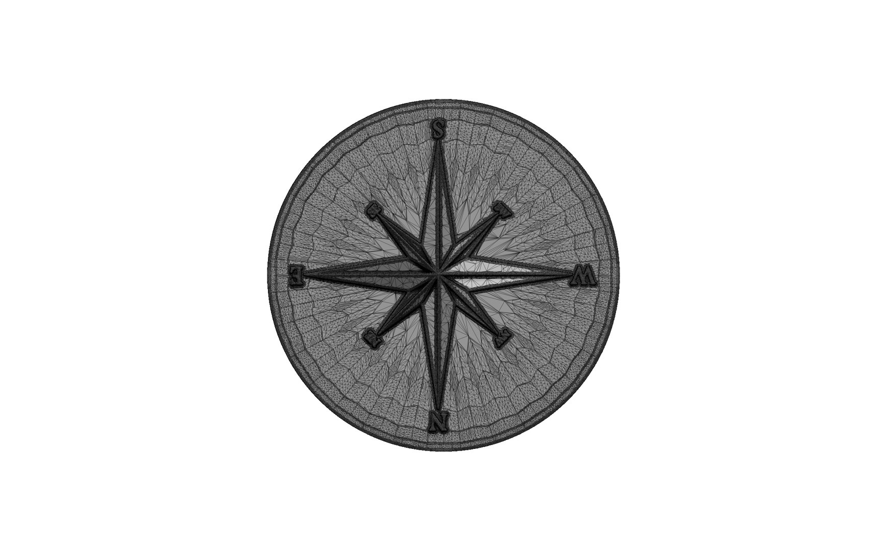Compass Device Relief 3D Model - TurboSquid 2252476