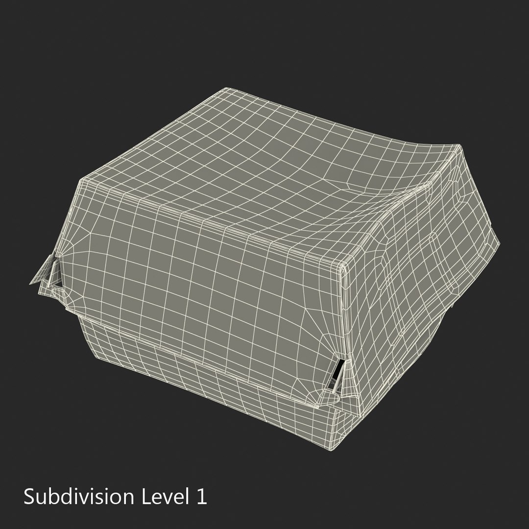 3d Model Burger Boxes