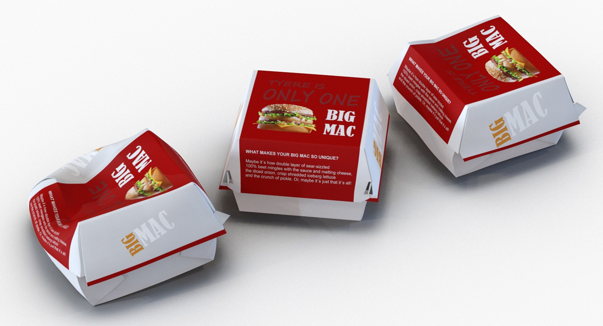 3d model burger boxes