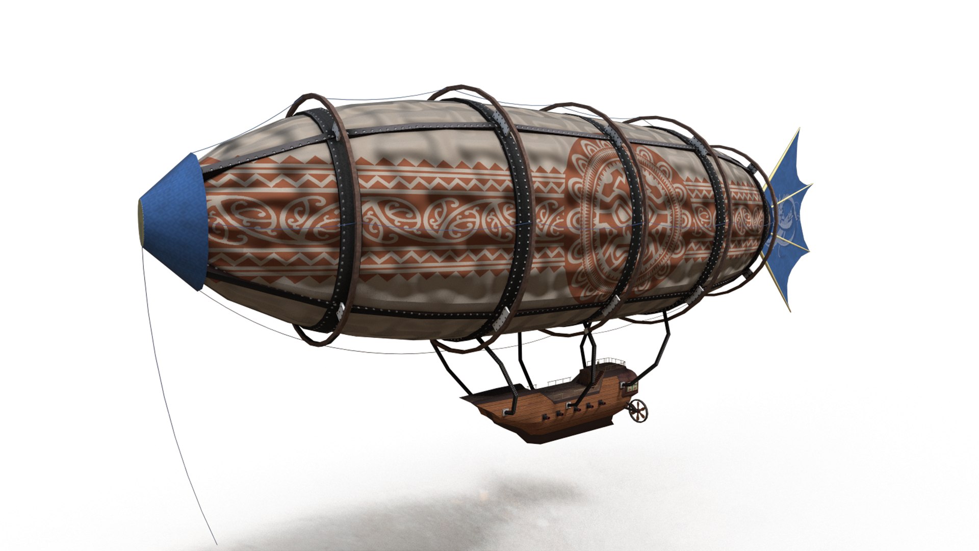 Low Poly Airship With 4K PBR Texture 3D Model - TurboSquid 2169408