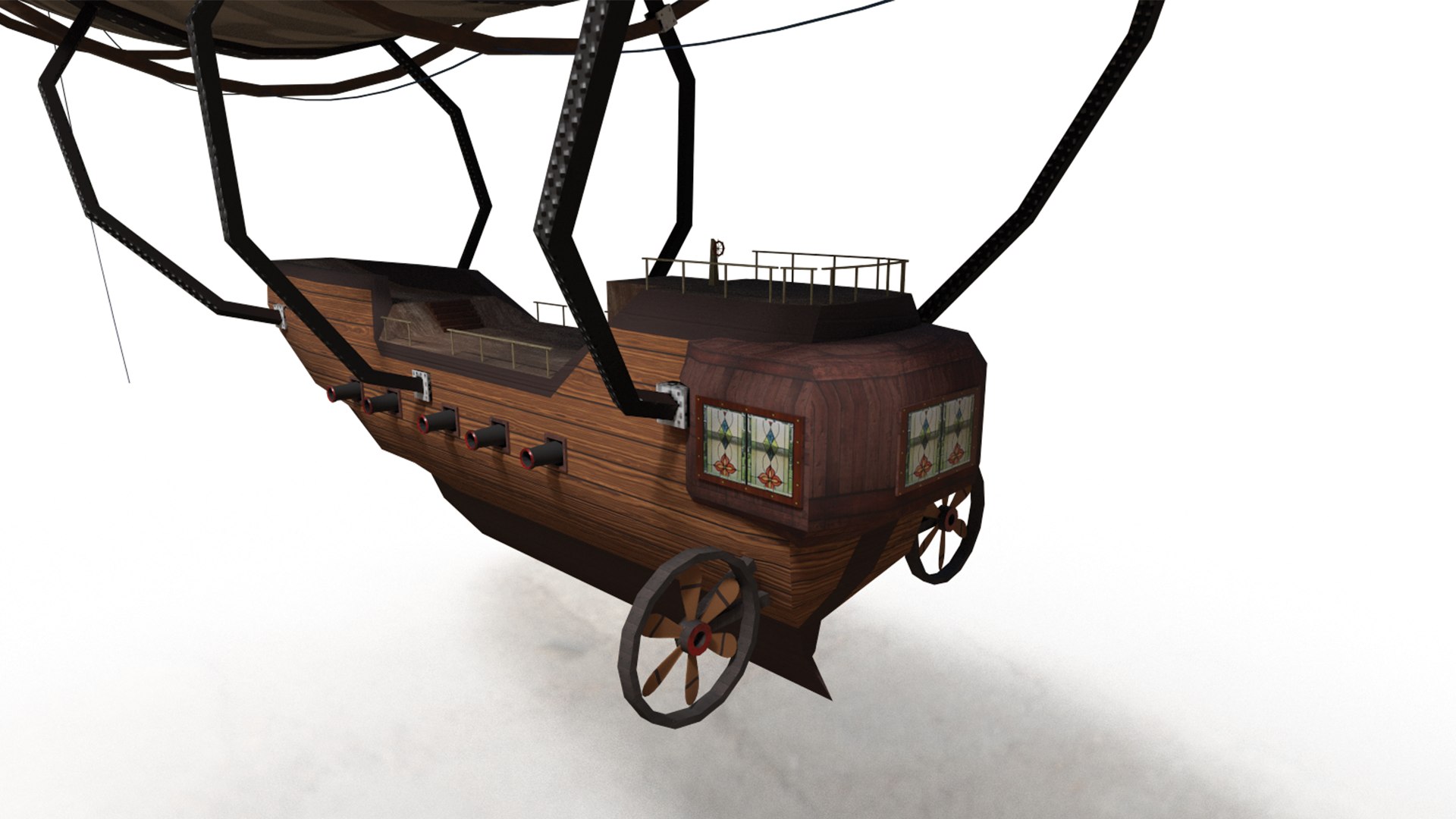 Low Poly Airship With 4K PBR Texture 3D Model - TurboSquid 2169408