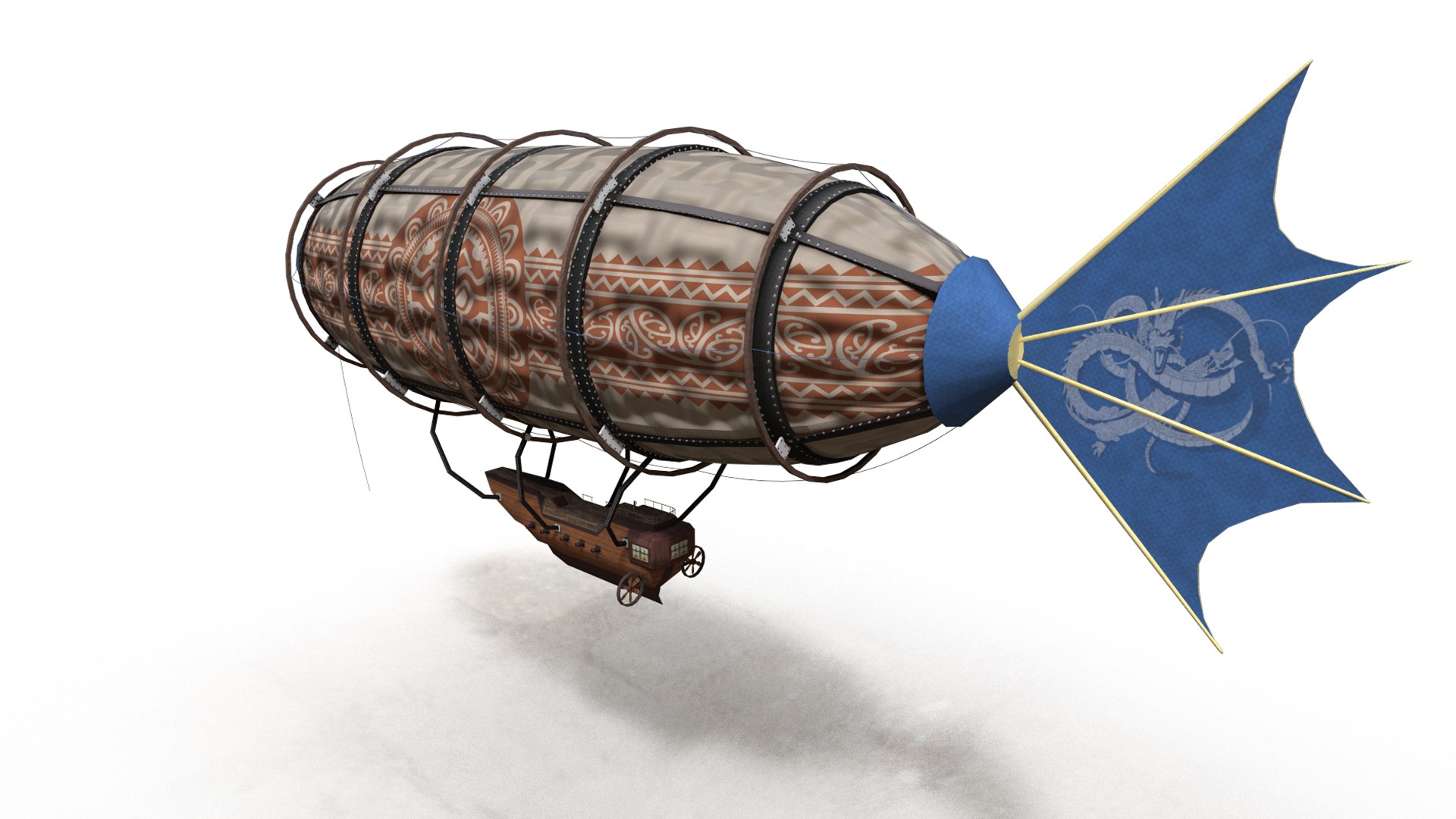 Low Poly Airship With 4K PBR Texture 3D Model - TurboSquid 2169408