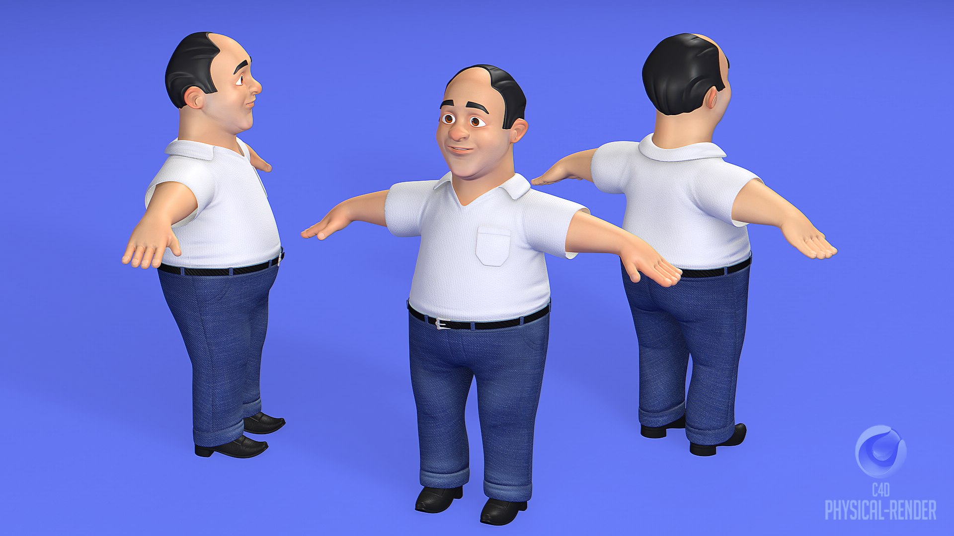 Cartoon Man Boss Character For Motion 3D Model - TurboSquid 1829208