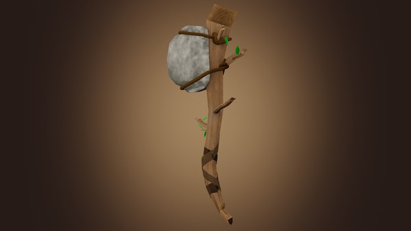 Stone Axe PBR Low-Poly Game READY Low-poly 3D model 3D model ...