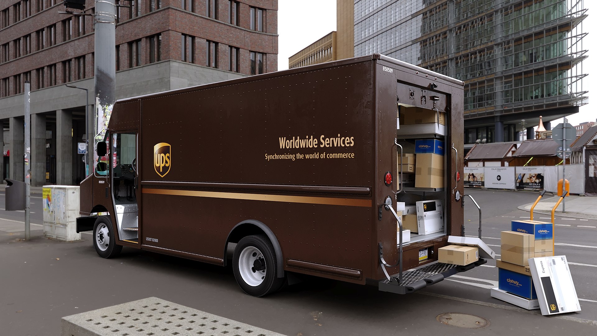 3D Stepvan UPS Mail Truck - TurboSquid 2075084