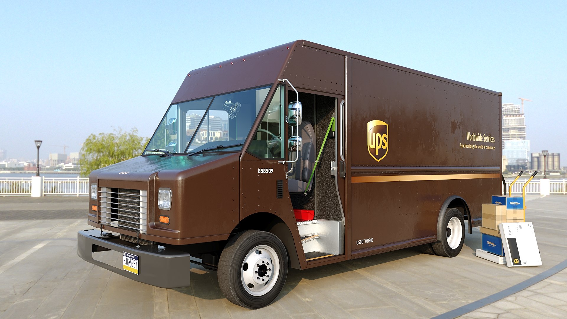 3D Stepvan UPS Mail Truck - TurboSquid 2075084