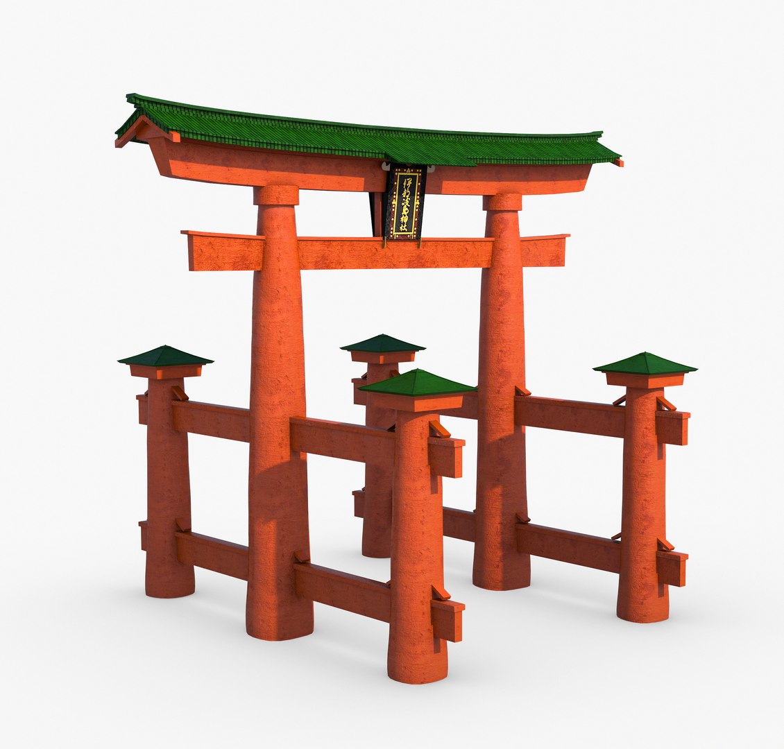 3D Historic Torii Gate Japan Model - TurboSquid 1332377