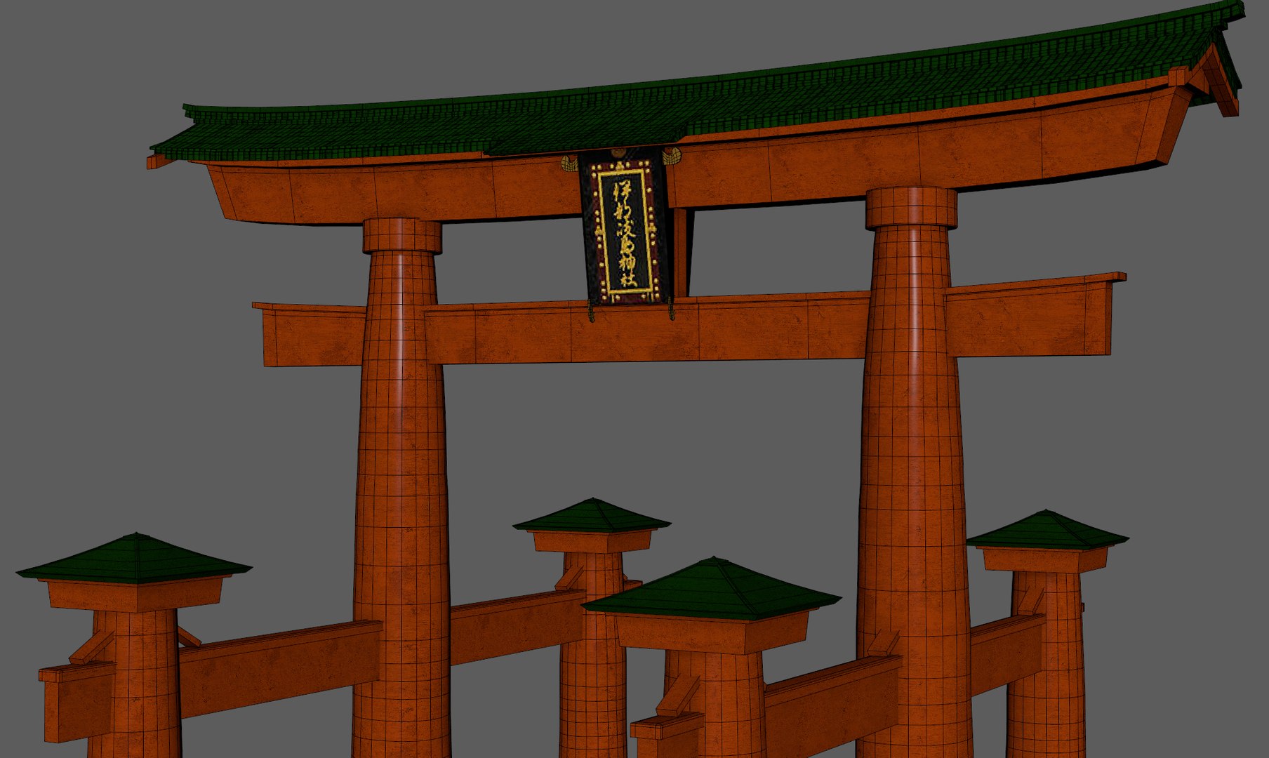 3D Historic Torii Gate Japan Model - TurboSquid 1332377