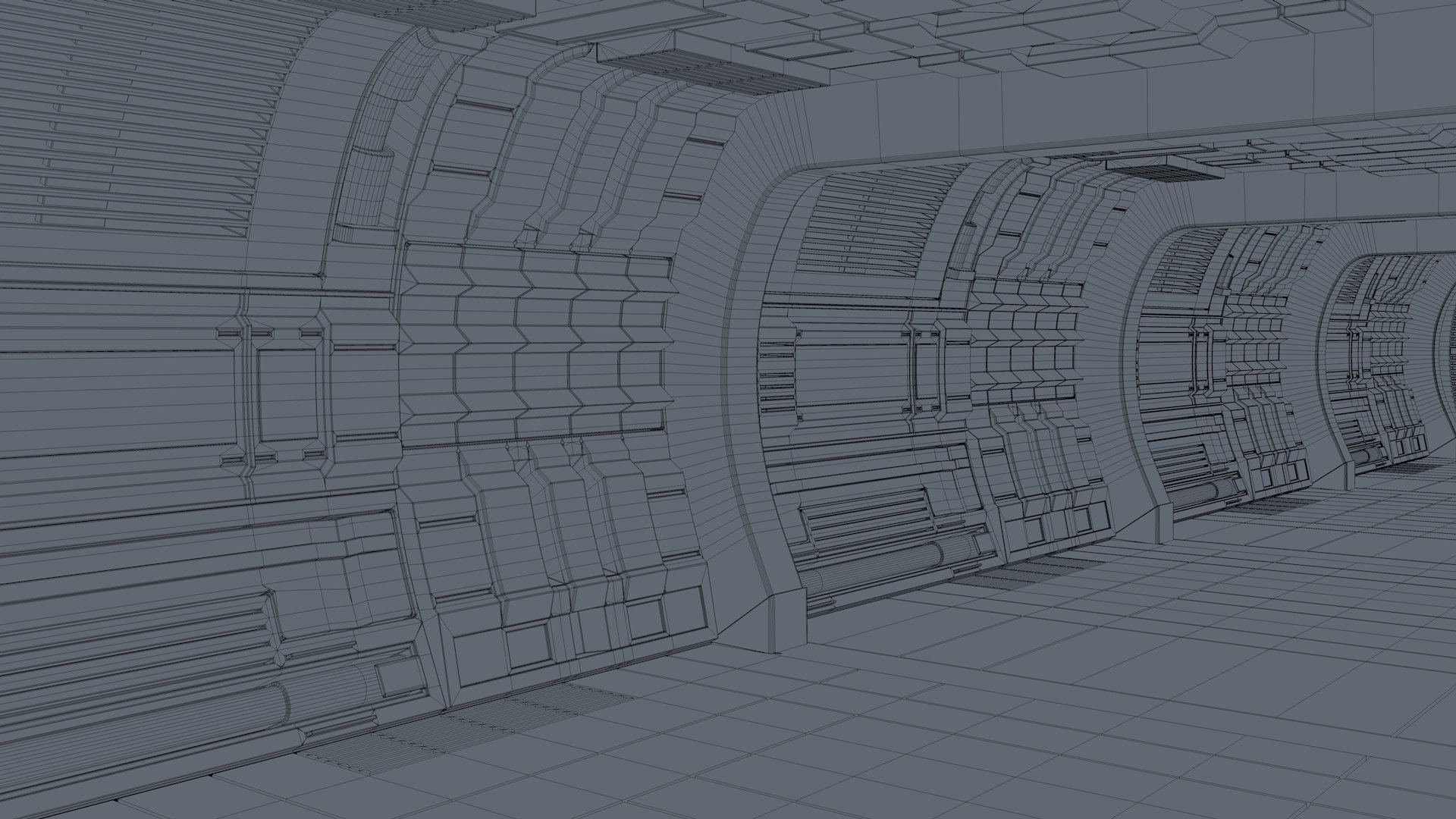 Sci Fi Corridor Model - TurboSquid 2517971