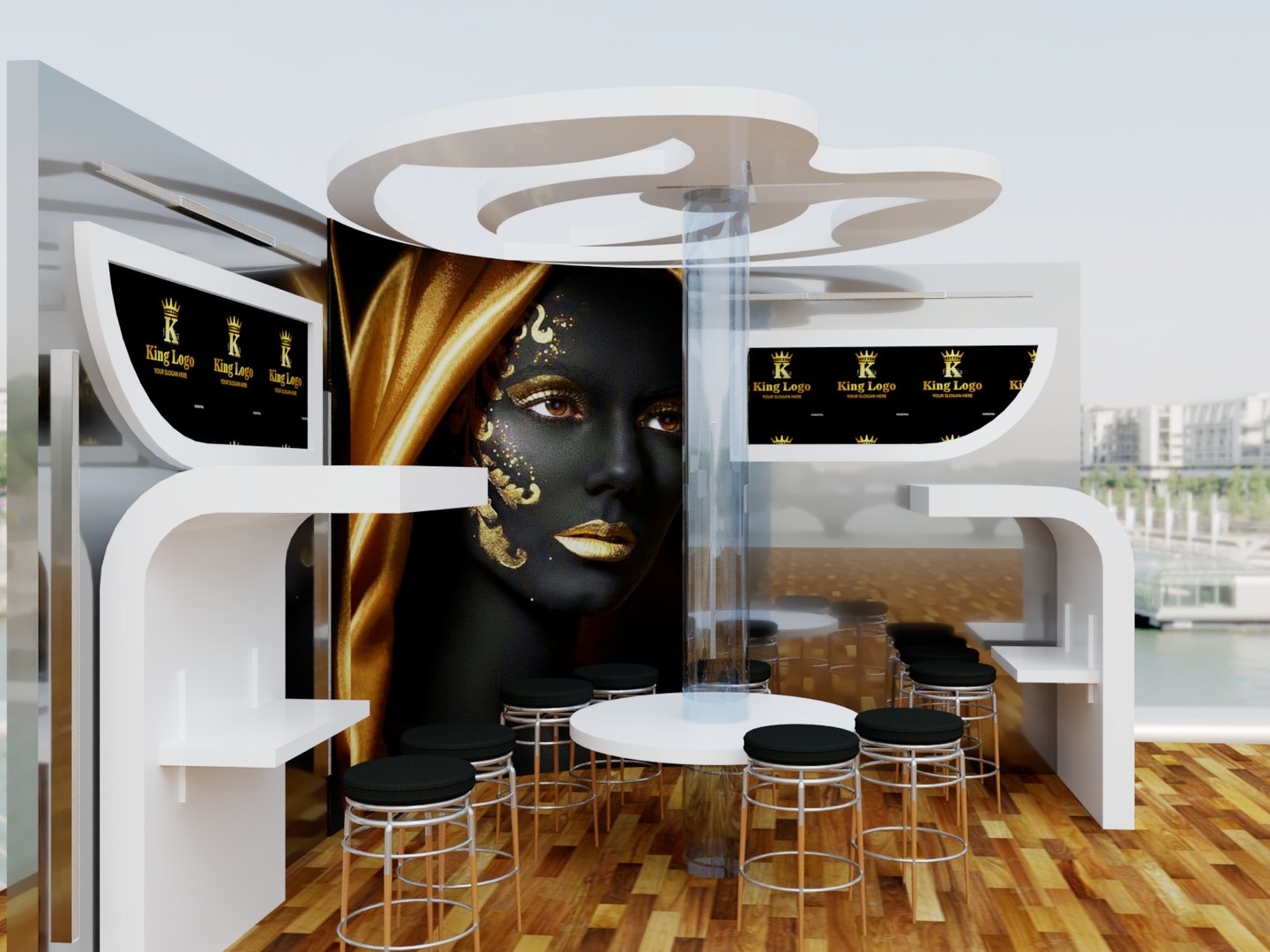 Modern Booth 3D Model - TurboSquid 1411783