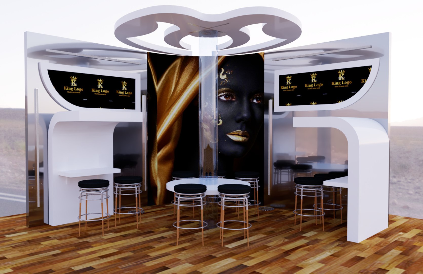 Modern Booth 3D Model - TurboSquid 1411783