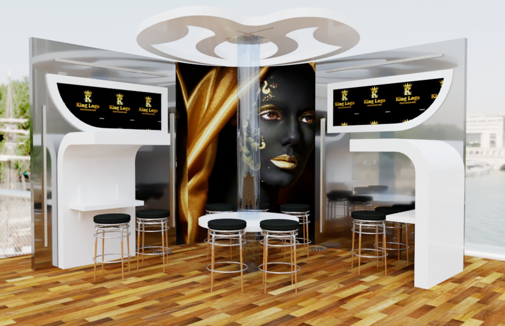 Modern Booth 3D Model - TurboSquid 1411783