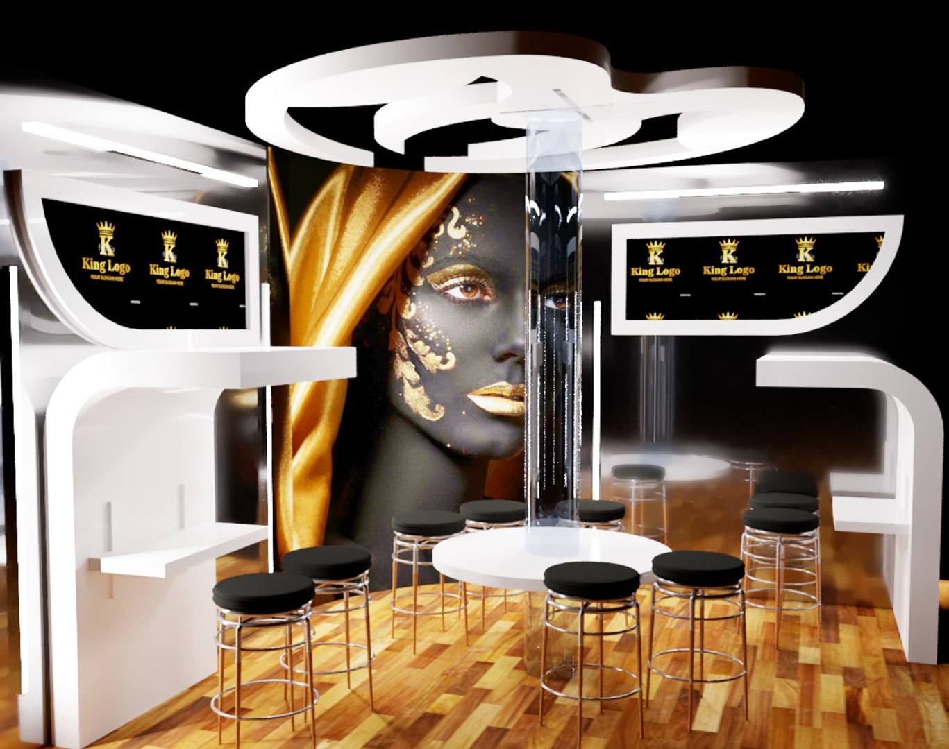 Modern Booth 3D Model - TurboSquid 1411783