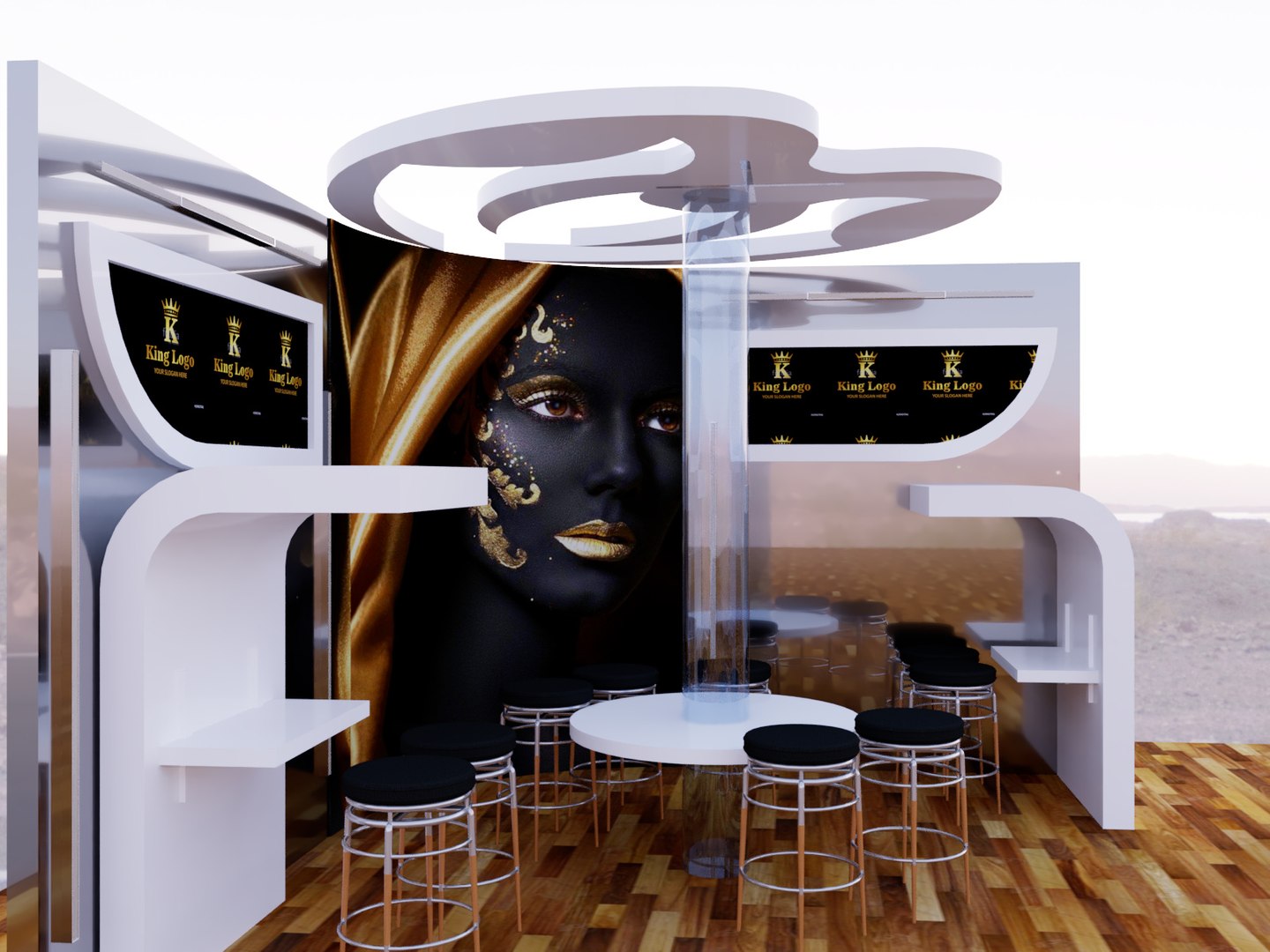Modern Booth 3D Model - TurboSquid 1411783