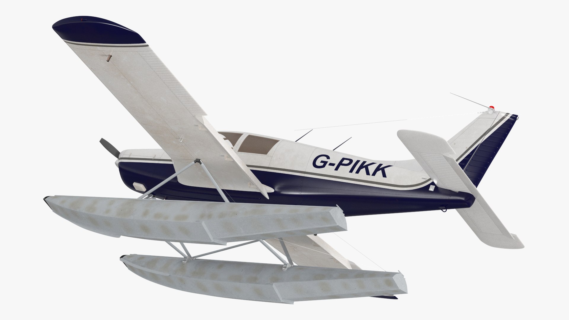 3D Model Single Engine Seaplane Piper PA-28 Cherokee Rigged ...