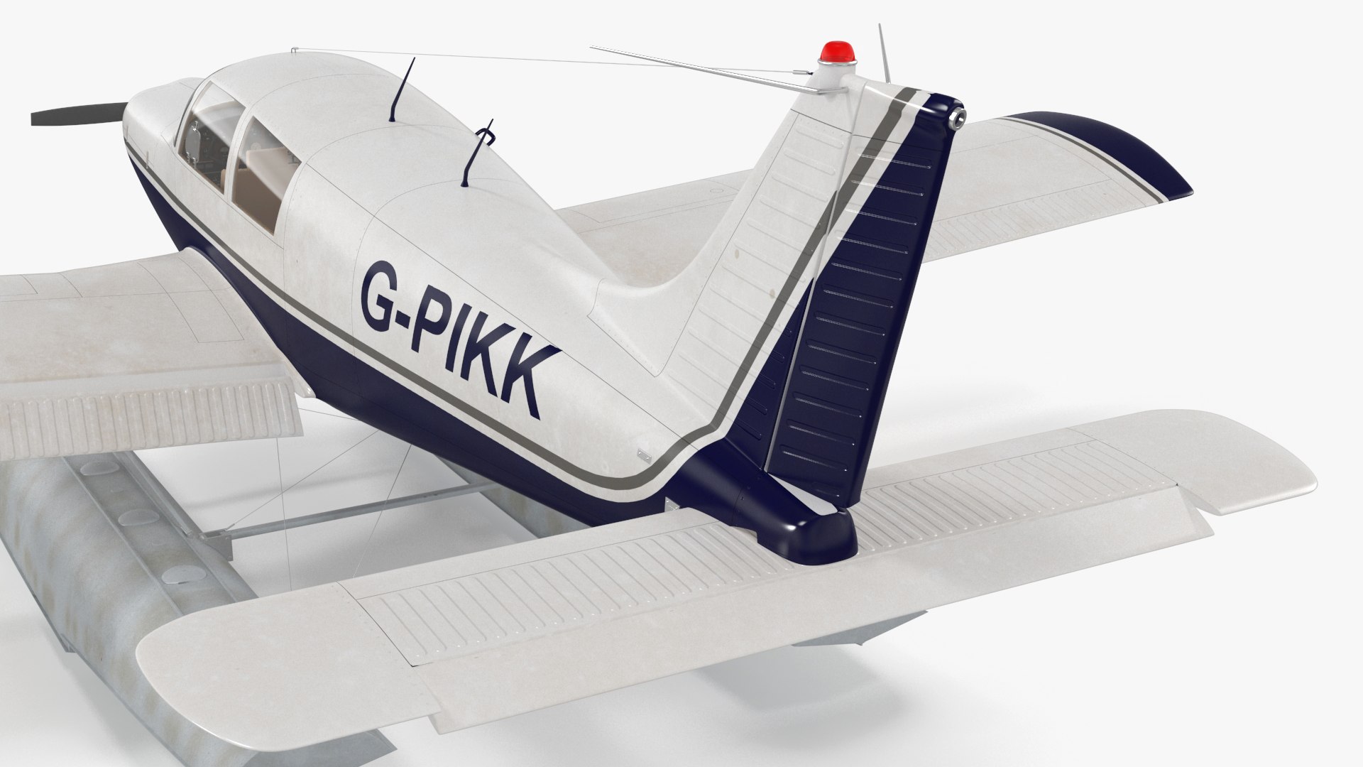 3D Model Single Engine Seaplane Piper PA-28 Cherokee Rigged ...