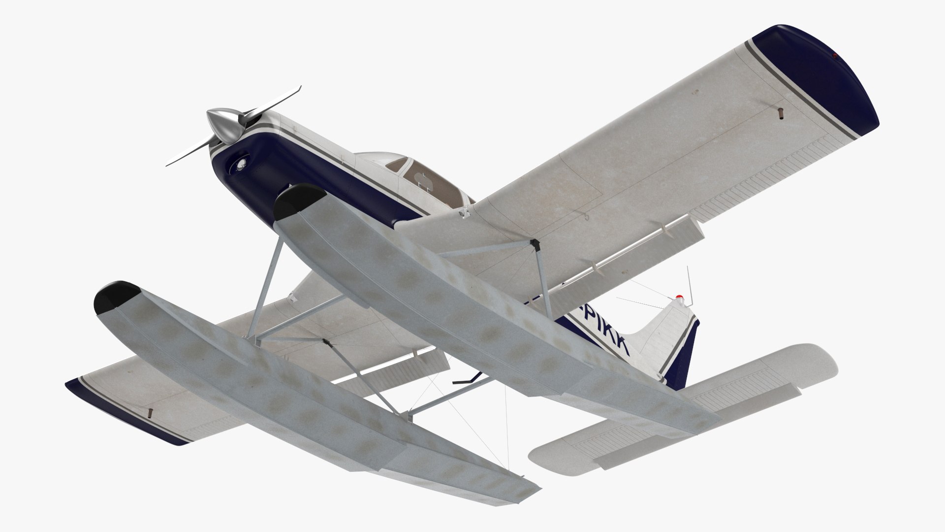 3D Model Single Engine Seaplane Piper PA-28 Cherokee Rigged ...