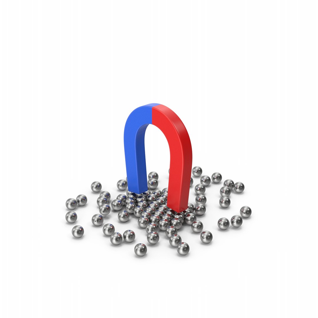 3D Magnet Attracts Balls Model - TurboSquid 2349026