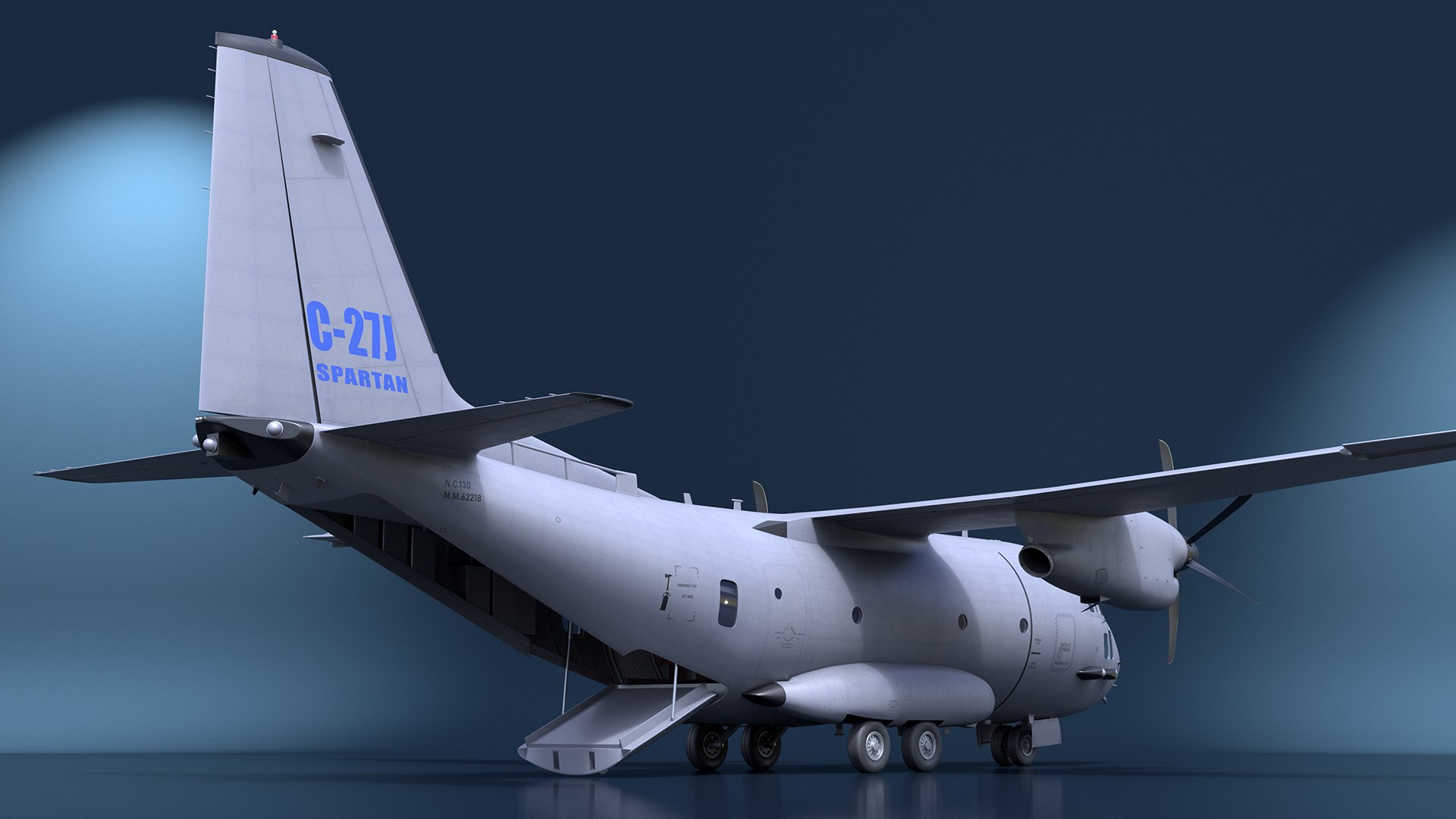 Alenia C-27J Spartan Grey Rigged For Cinema 4D Model - TurboSquid 2345593
