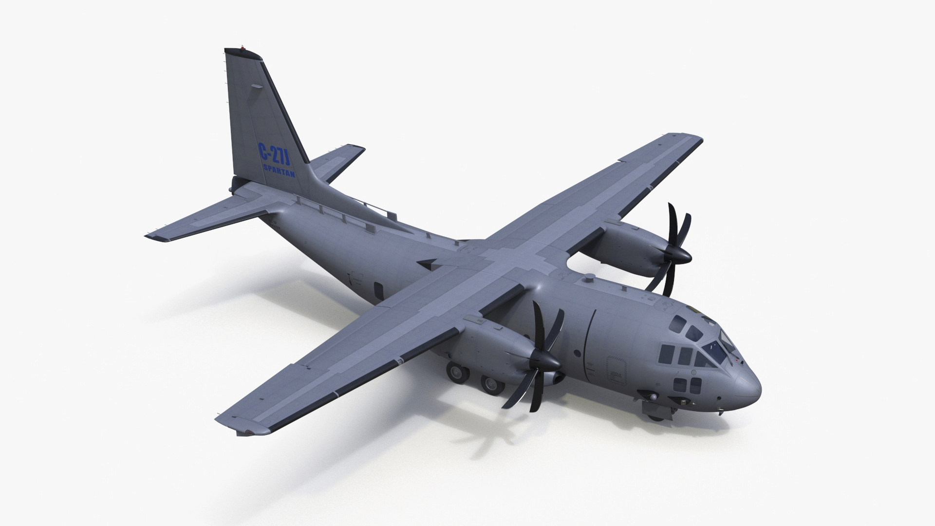 Alenia C-27J Spartan Grey Rigged For Cinema 4D Model - TurboSquid 2345593