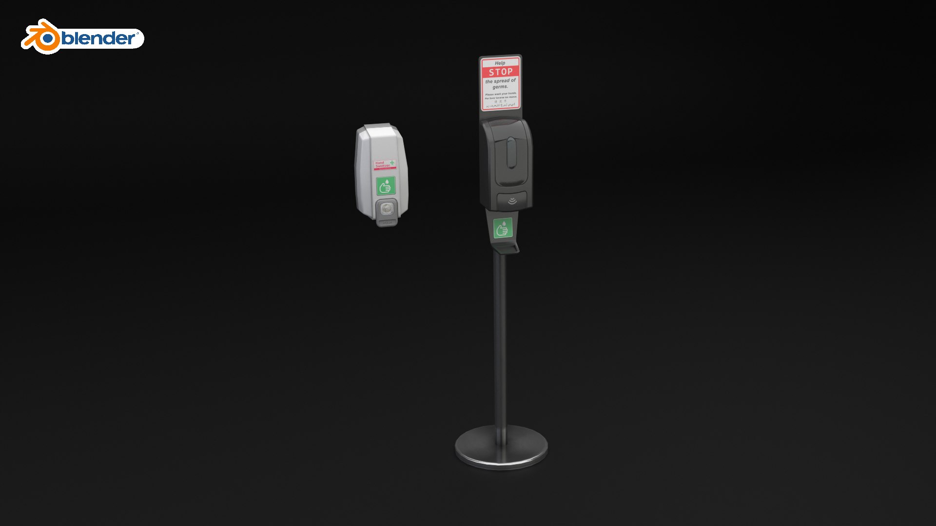 Hand Sanitizer Dispensers 3D Model - TurboSquid 1277370