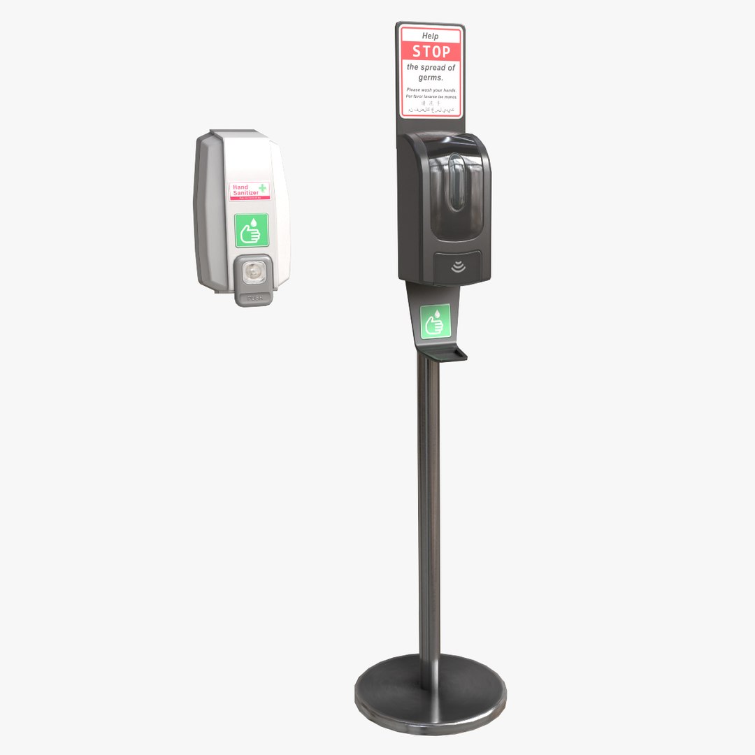 Hand Sanitizer Dispensers 3D Model - TurboSquid 1277370