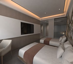 3D model Hotel Big Bed Room - TurboSquid 1718793