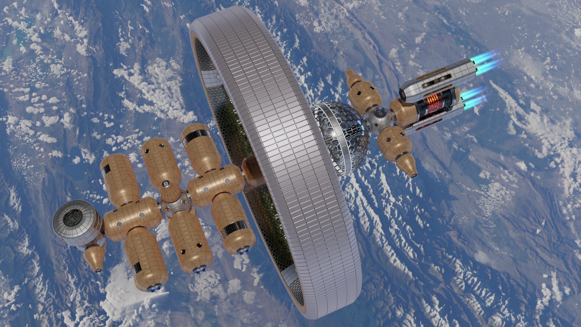 3D Model Artificial Gravity Space Ship - TurboSquid 2107728 3D Model Artificial Gravity Space Ship - TurboSquid 2107728
