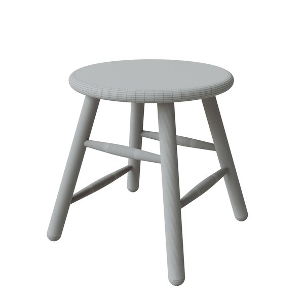 3D Wooden Round Bench model - TurboSquid 1983471