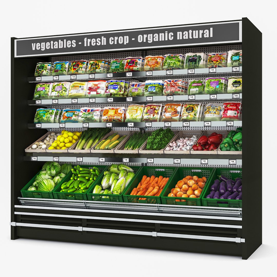 Vegetables Display LB05 3D Model - TurboSquid 2026781